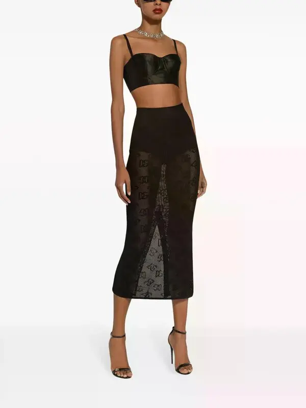 Dolce & Gabbana Dg Jacquard Midi Skirt