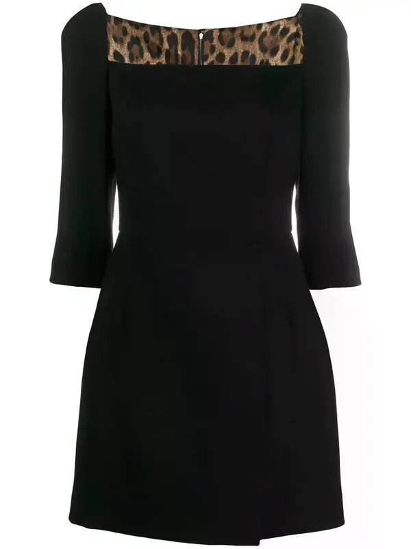 Dolce & Gabbana Double Crepe Minidress - Black