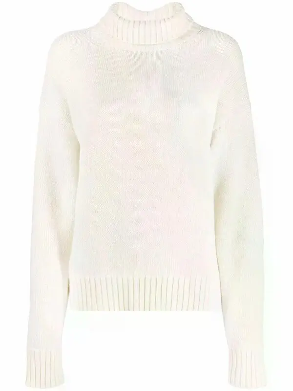JIL SANDER Roll Neck Knitted Jumper - Neutrals
