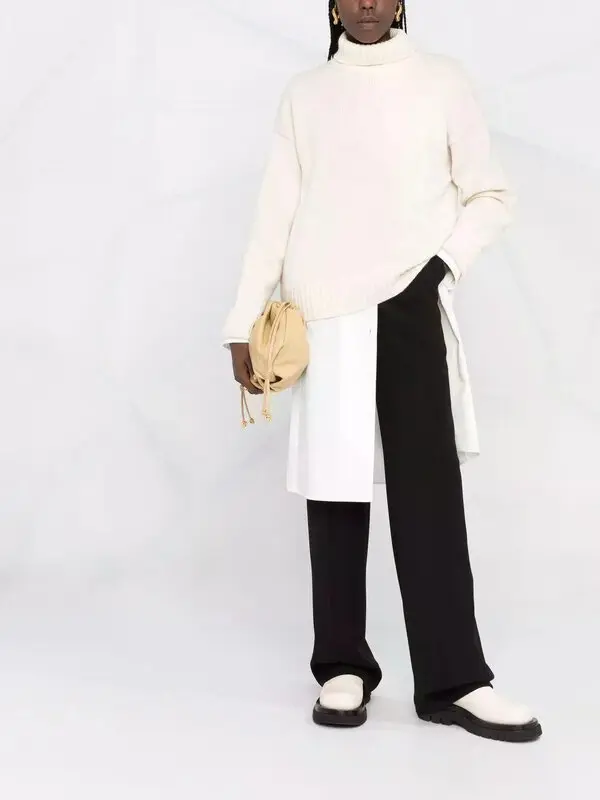 JIL SANDER Roll Neck Knitted Jumper - Neutrals