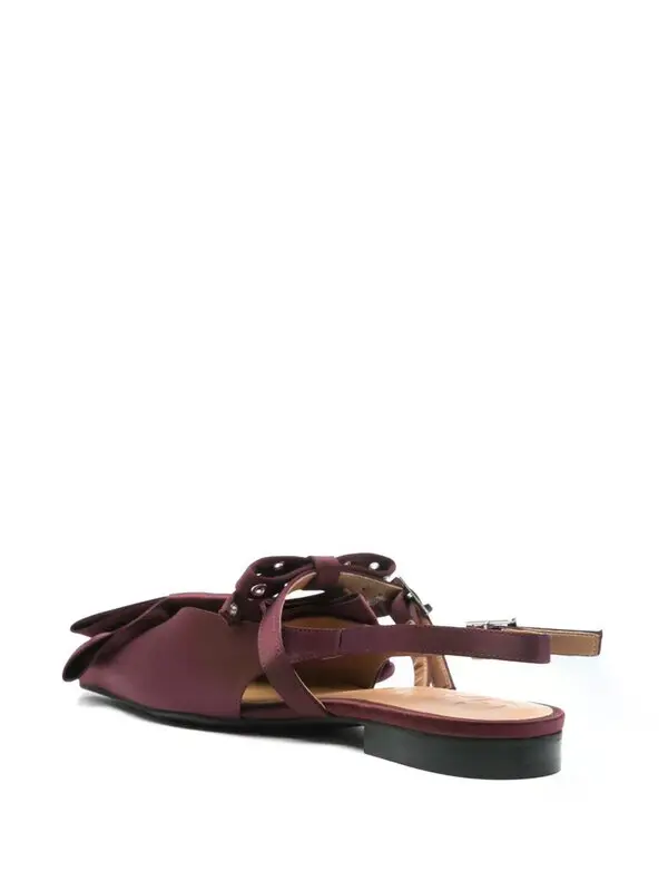 GANNI Big Bow Ballerina Shoes