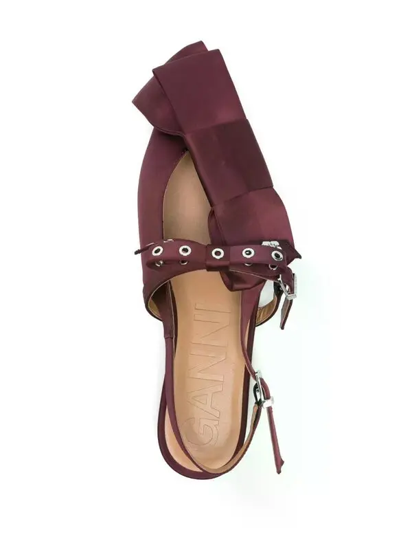 GANNI Big Bow Ballerina Shoes