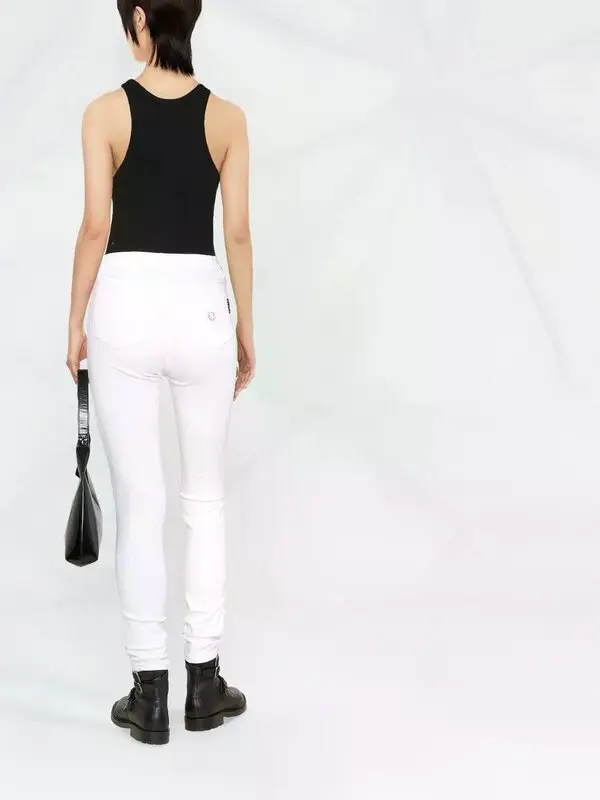 Philipp Plein Biker High-waisted Skinny Jeans