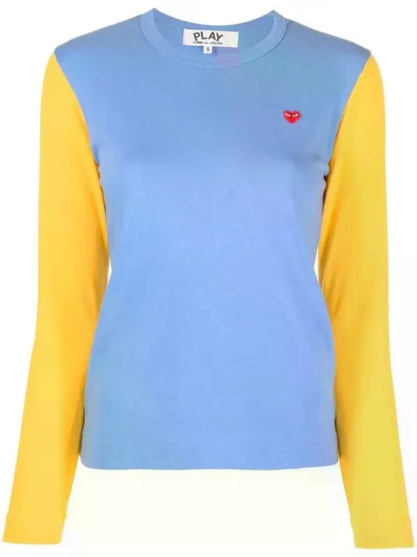 Play Comme Des Garcon Two-tone Sweater - Blue
