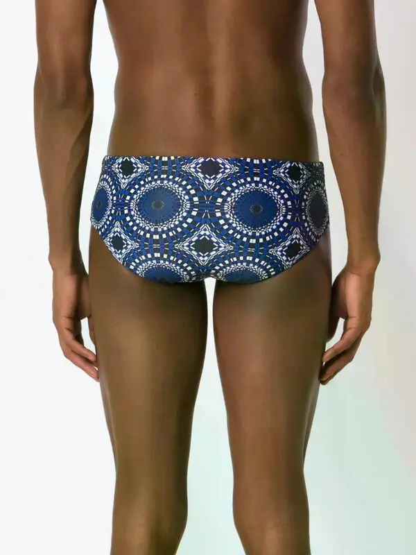AMIR SLAMA Abstract-print Swimming Trunks