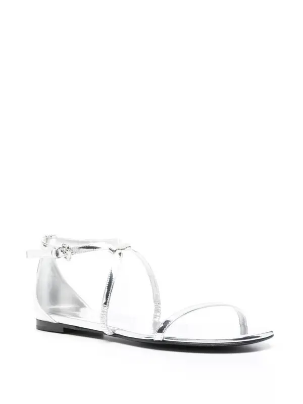 Alexander McQueen Metallic Leather Sandals