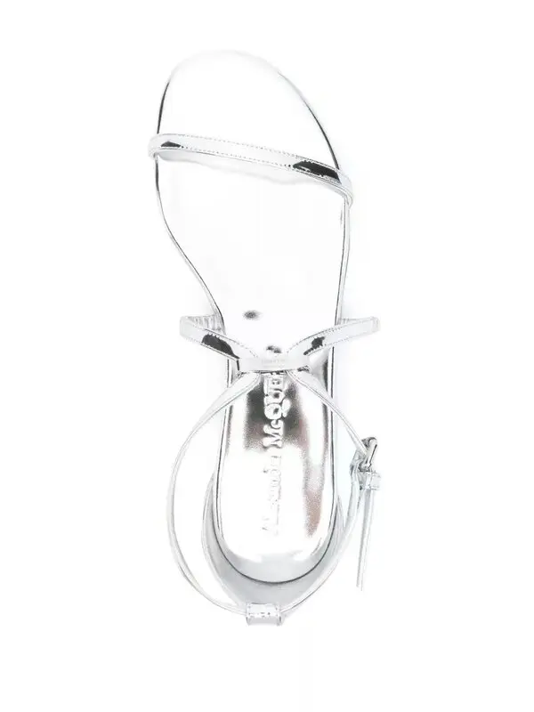 Alexander McQueen Metallic Leather Sandals