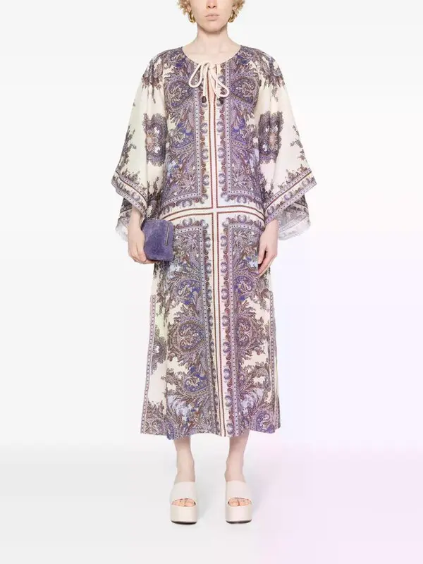 Zimmermann Ottie Linen Kaftan Dress