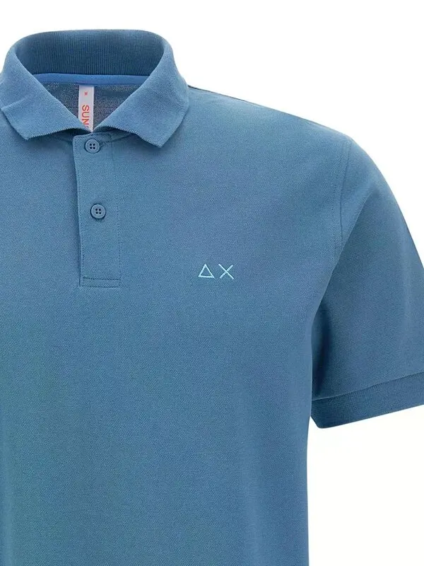 SUN 68 Embroidered-logo Polo Shirt - Blue