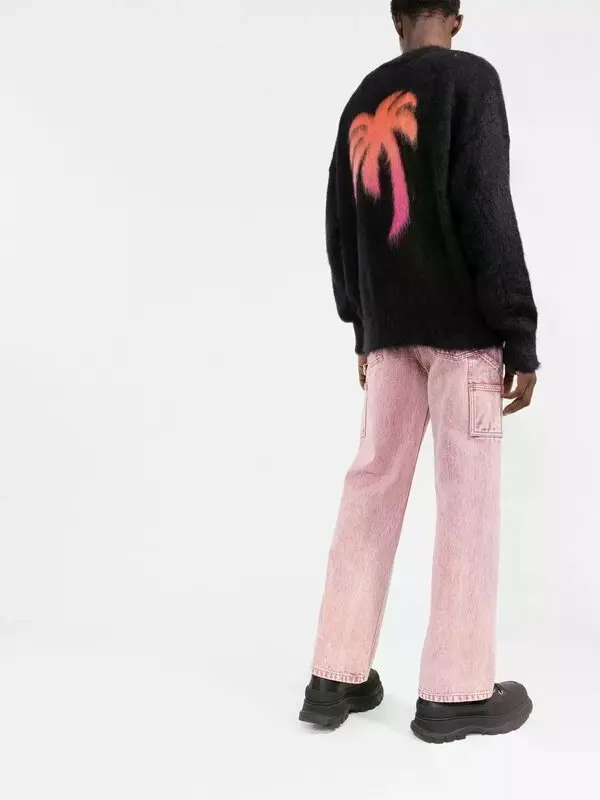 Palm Angels Palm-motif Crew-neck Jumper