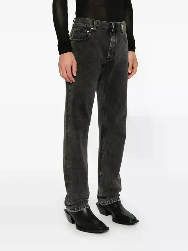 Alexander McQueen Logo-plaque Straight Leg Jeans