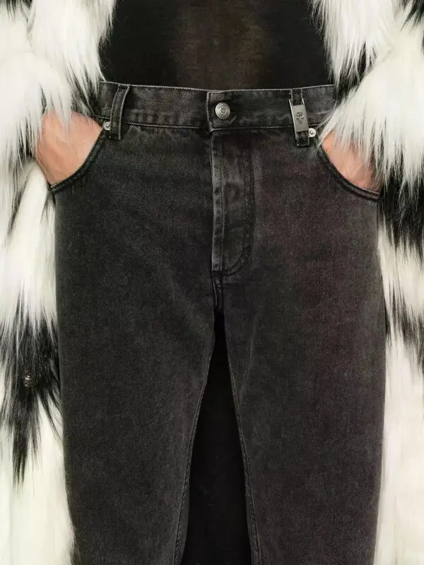 Alexander McQueen Logo-plaque Straight Leg Jeans