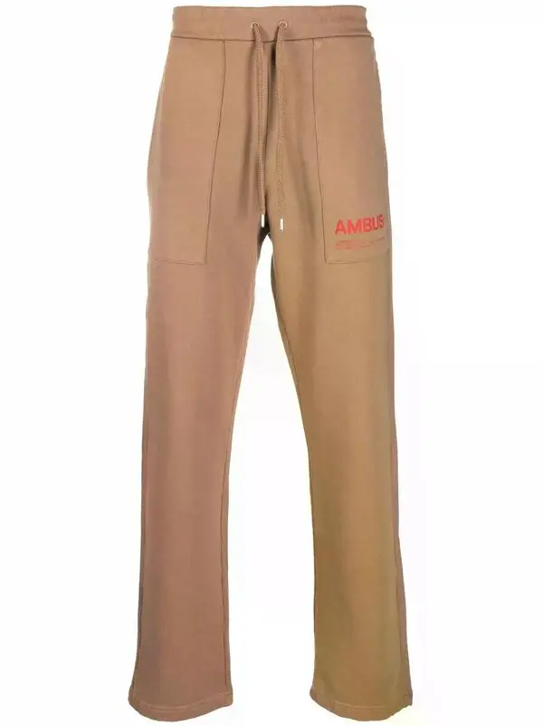 AMBUSH Logo-print Track Pants - Neutrals