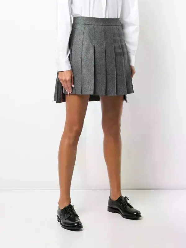 Thom Browne 4-bar Stripe Pleated Skirt