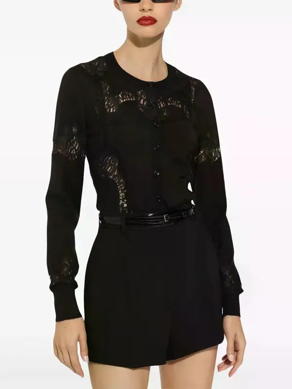 Dolce & Gabbana Lace-detail Panelled Cardigan