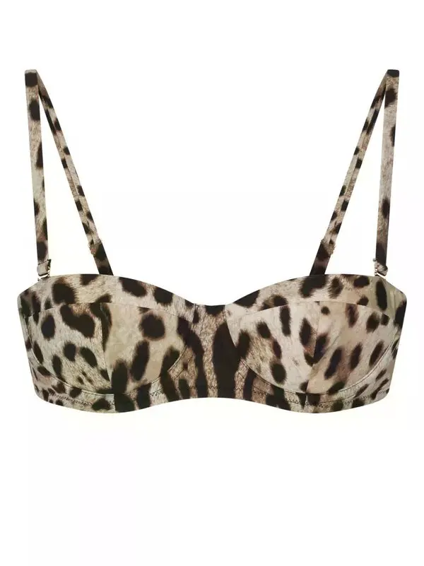 Dolce & Gabbana Leopard-print Balconette Bikini Top - Neutrals