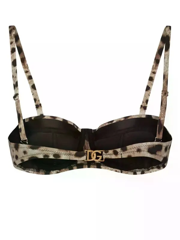 Dolce & Gabbana Leopard-print Balconette Bikini Top