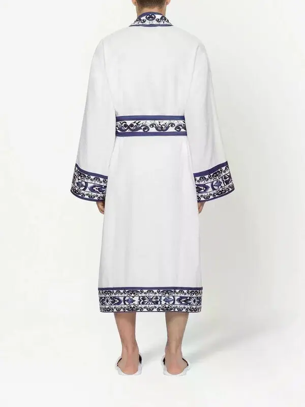 Dolce & Gabbana Terry Bath Robe - White