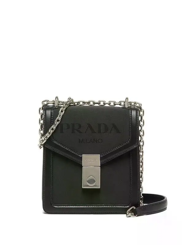 Prada Jacquard Logo Shoulder Bag