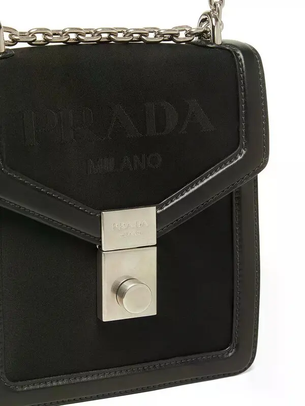 Prada Jacquard Logo Shoulder Bag