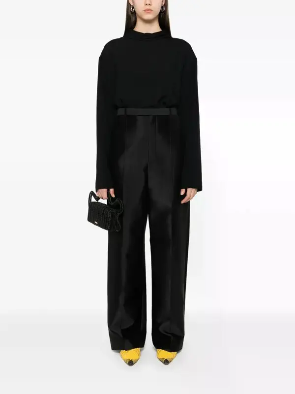 Carven Long Sleeve Blouse With Rear Button Fastening
