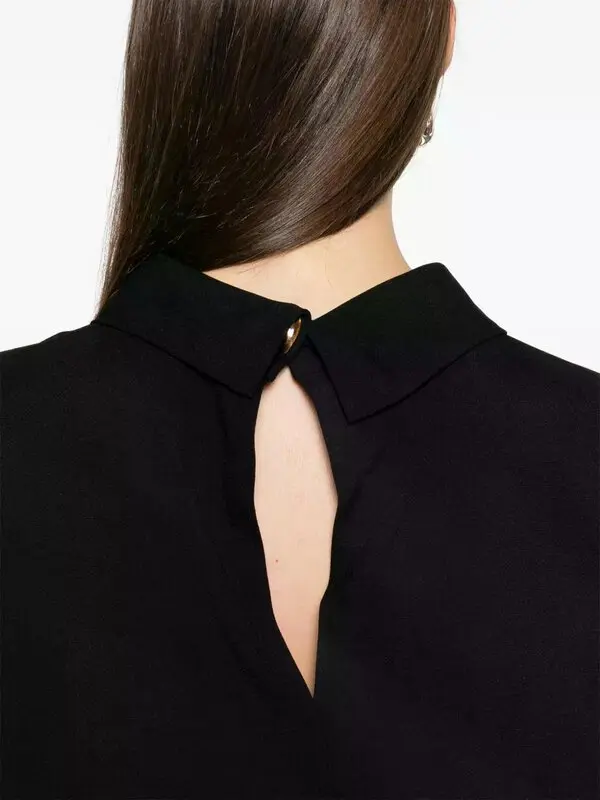 Carven Long Sleeve Blouse With Rear Button Fastening