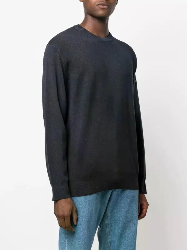 Paul & Shark Round-neck Virgin Wool Jumper - Blue