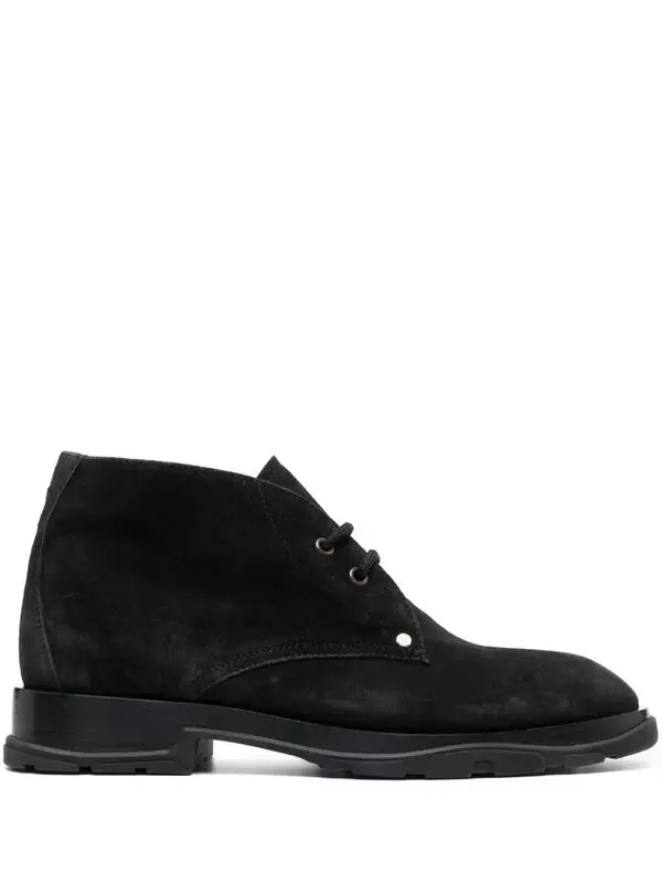 Alexander McQueen Lace-up Suede Boots