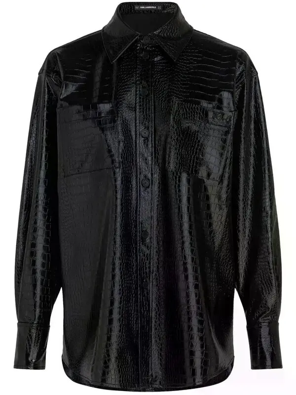 Karl Lagerfeld Faux-leather Shirt