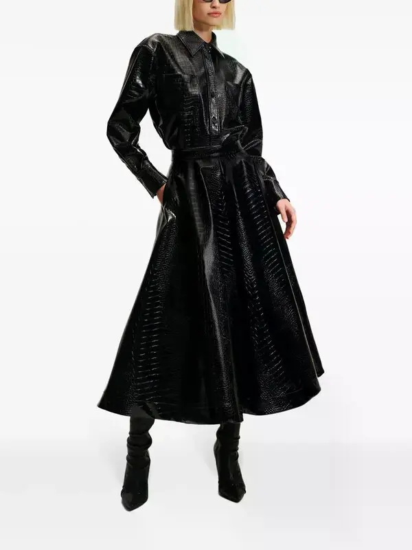 Karl Lagerfeld Faux-leather Shirt