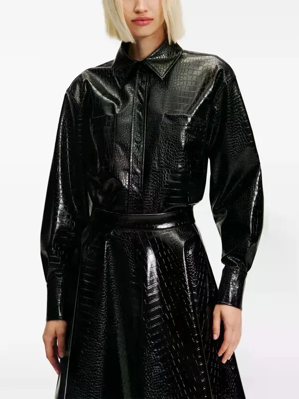 Karl Lagerfeld Faux-leather Shirt