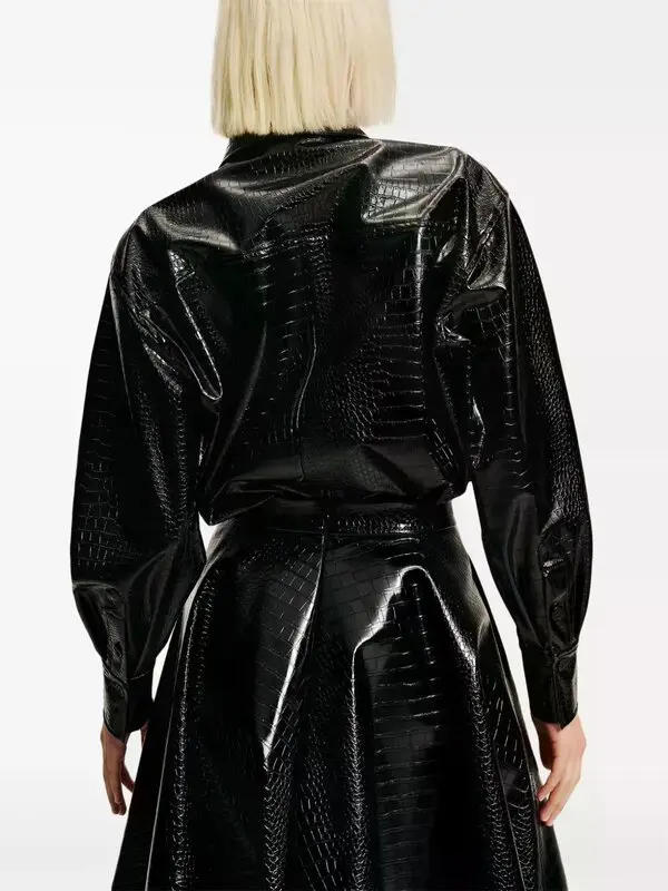 Karl Lagerfeld Faux-leather Shirt