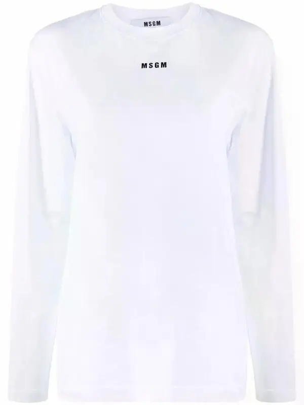 MSGM Logo-print Long-sleeve T-shirt