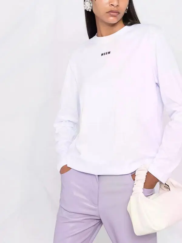 MSGM Logo-print Long-sleeve T-shirt