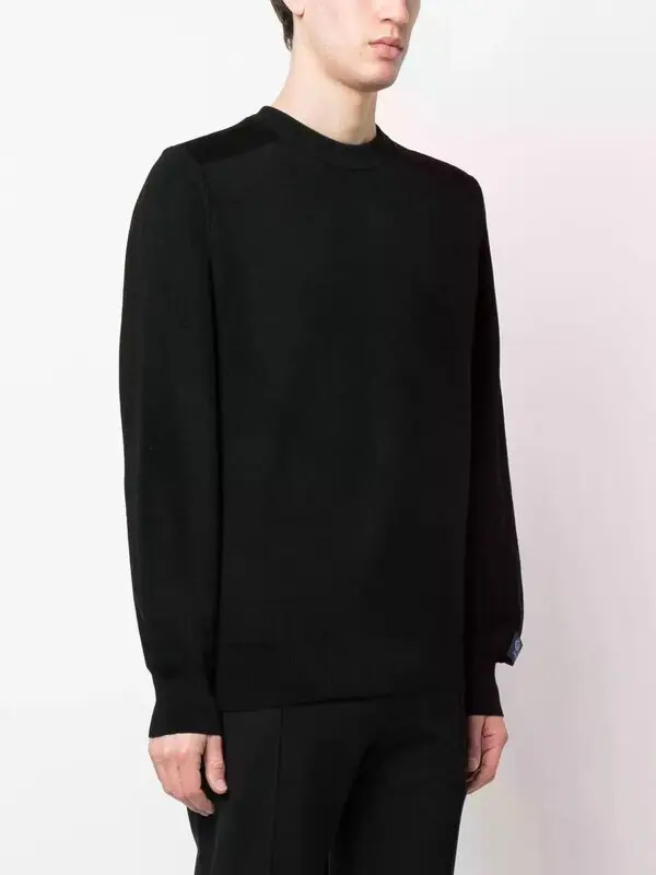 Paul & Shark Round-neck Knitted Jumper - Black