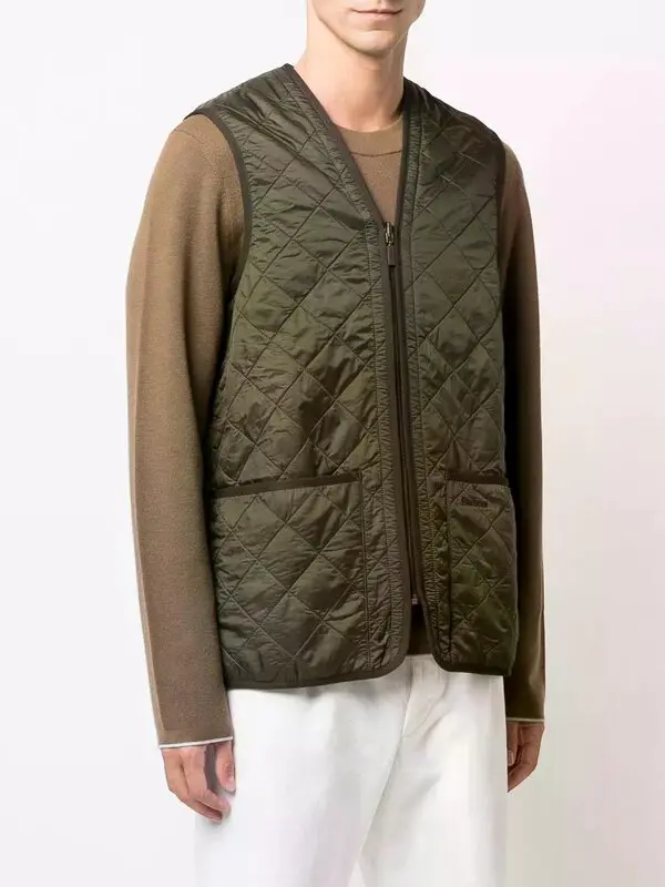 Barbour Quilted Pouch-pocket Gilet - Green