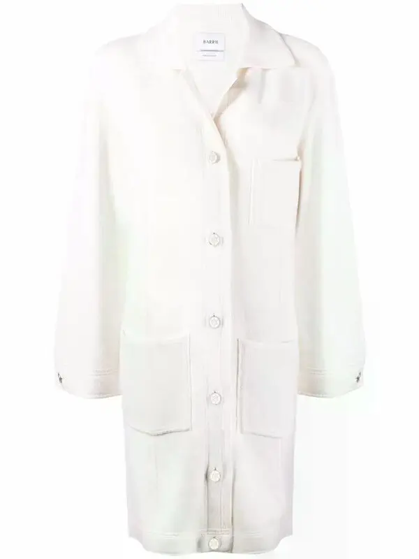 BARRIE Single-breasted Cashmere-cotton Blend Coat