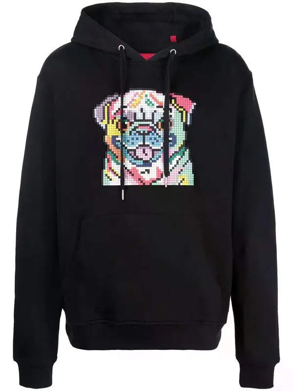 MOSTLY HEARD RARELY SEEN 8-BIT Rainbow Pug Pullover Hoodie