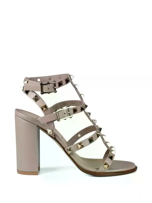 Valentino Garavani Rockstud Leather Sandals - Neutrals
