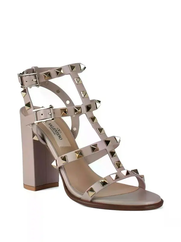 Valentino Garavani Rockstud Leather Sandals - Neutrals
