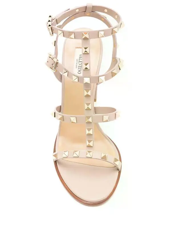Valentino Garavani Rockstud Leather Sandals - Neutrals
