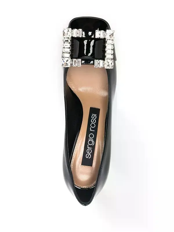 SERGIO ROSSI Embellished Patent Pumps