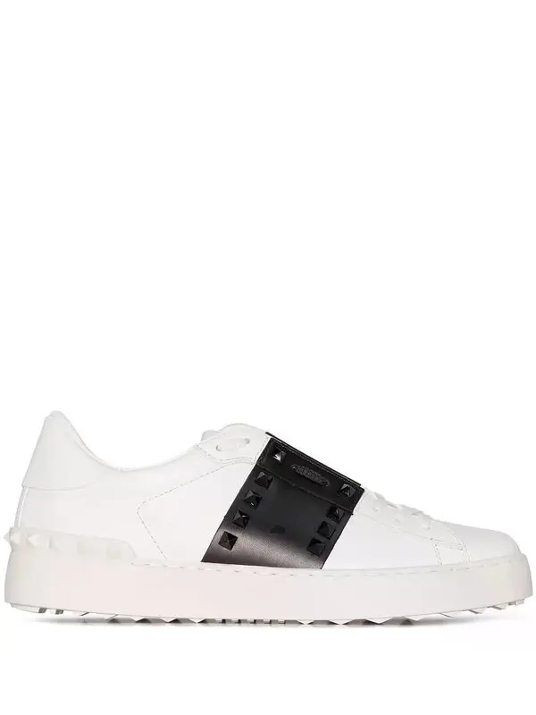 Valentino Garavani Rockstud Leather Sneakers - White