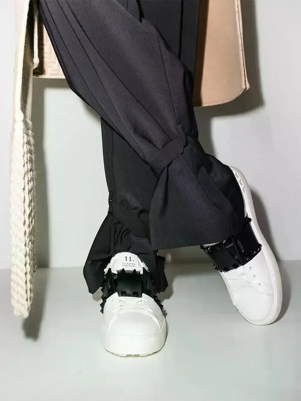 Valentino Garavani Rockstud Leather Sneakers - White