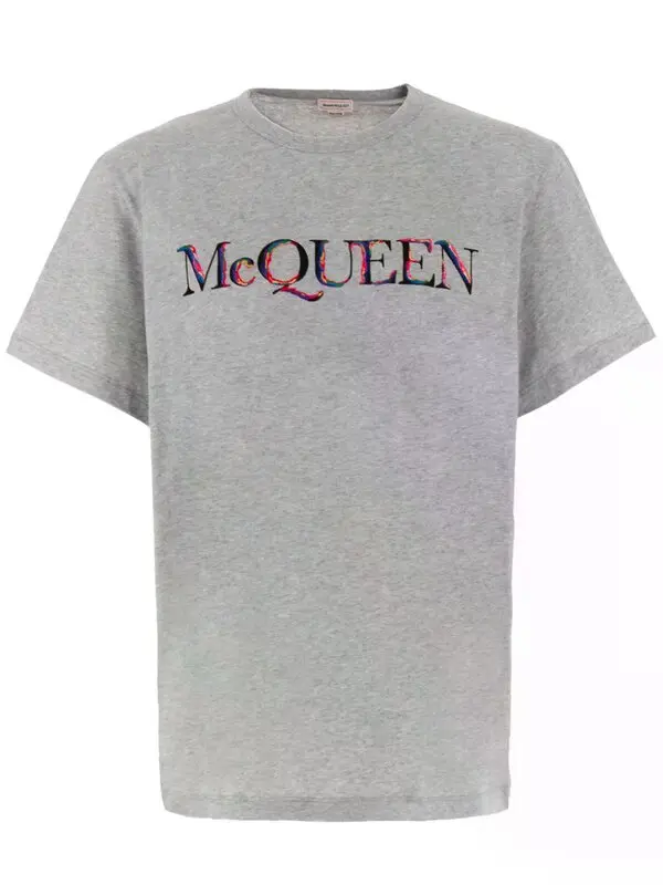 Alexander McQueen Logo-embroidered Cotton T-shirt