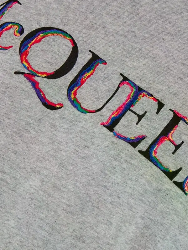 Alexander McQueen Logo-embroidered Cotton T-shirt