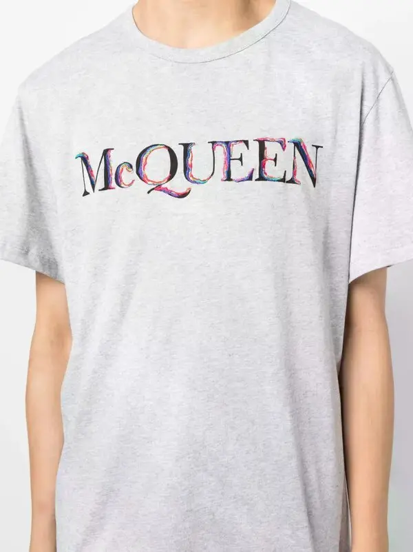 Alexander McQueen Logo-embroidered Cotton T-shirt