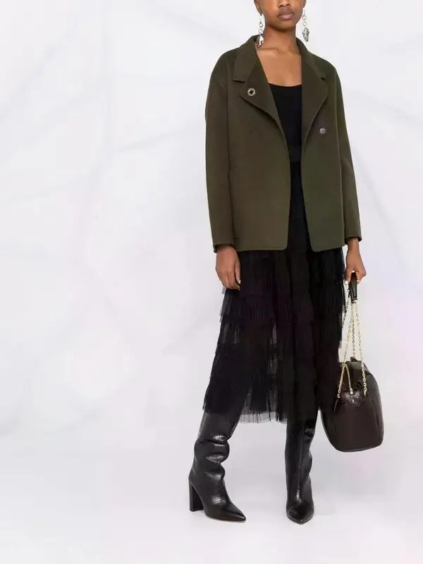 Maje Layered Tulle Midi Skirt