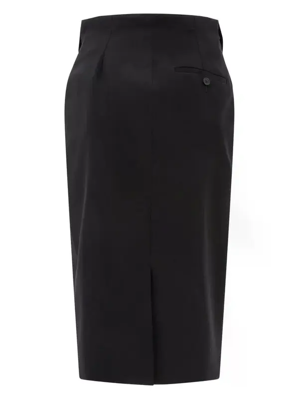 Alexander McQueen Folded-edge Midi Skirt