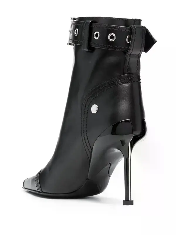 Alexander McQueen Buckle-fastening Leather Ankle Boots